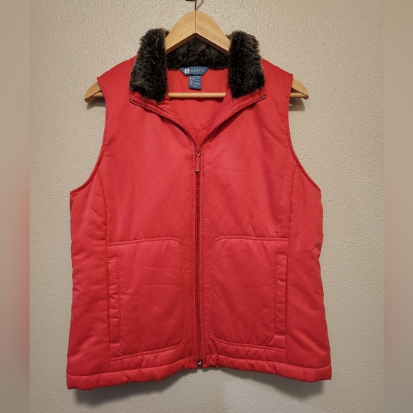 Koret | Jackets & Coats | Koret Faux Fur Collared Vest | Poshmark